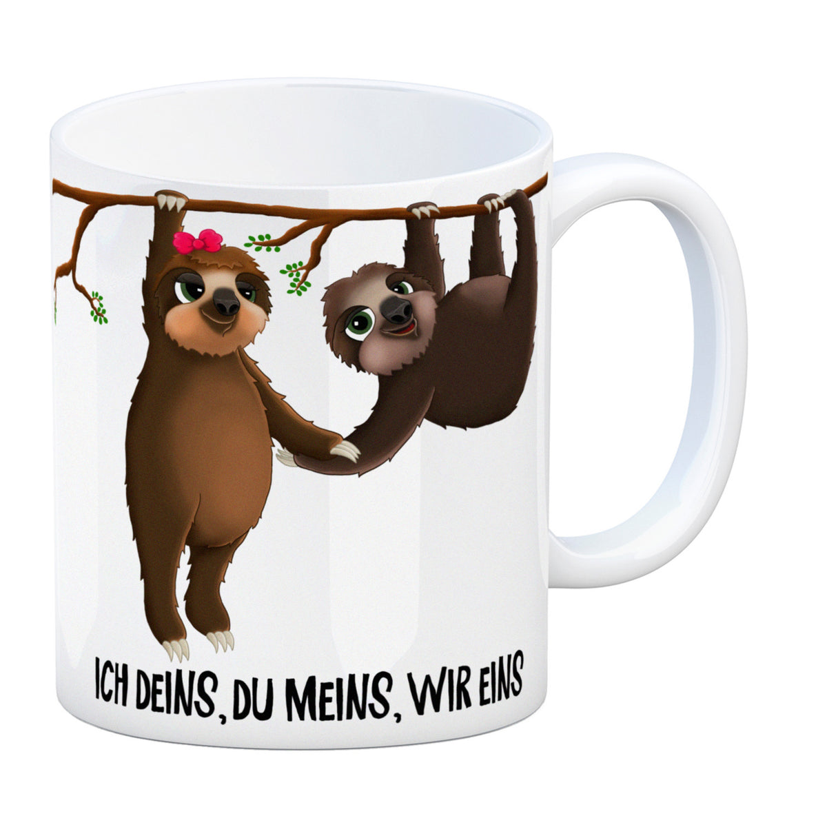 Kaffeebecher mit Faultier Pärchen Motiv: Jetzt kaufen und Liebe verschenken! – trendaffe.de