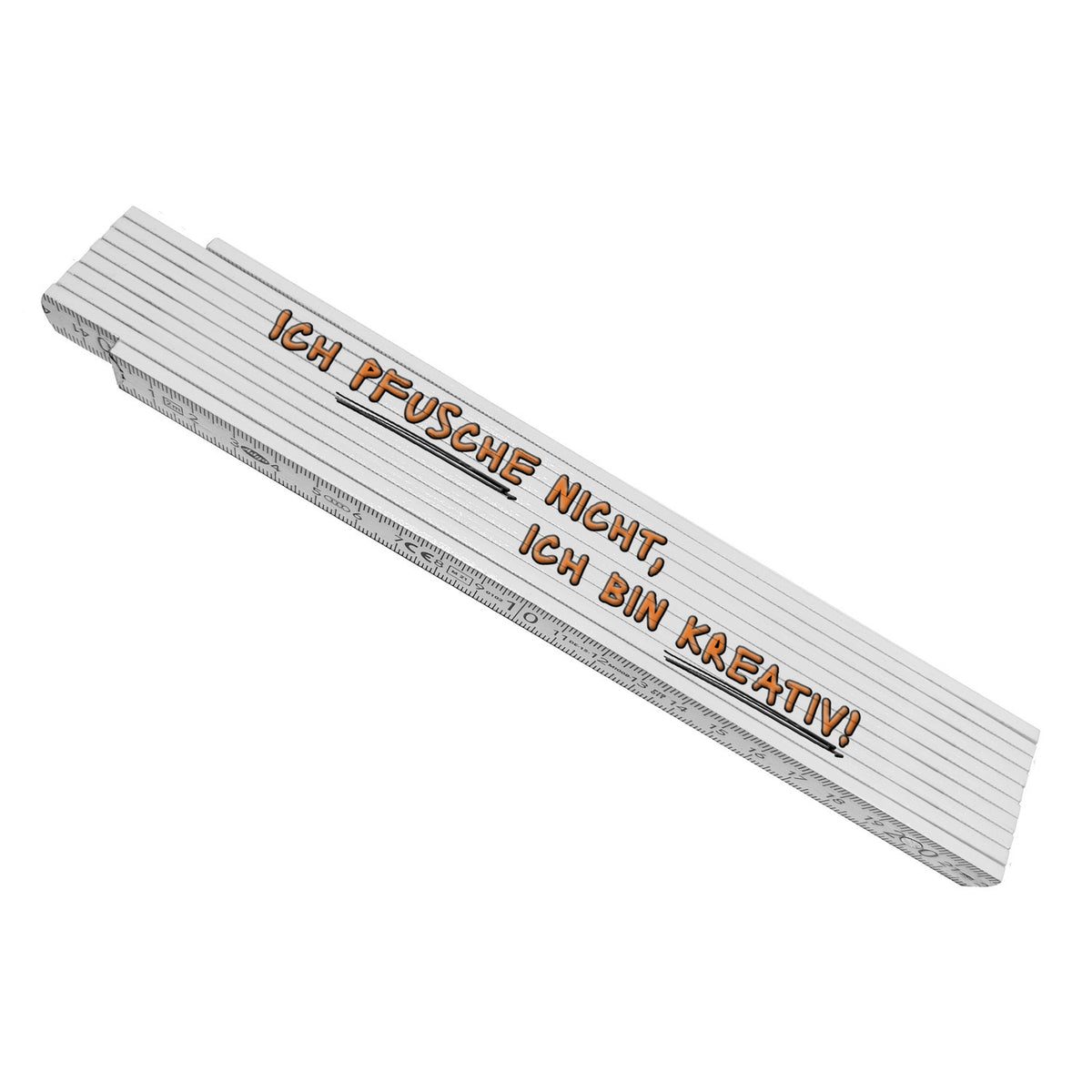 Meterstab aus Holz mit Spruch: Ich pfusche nicht, ich bin kreativ! - Jetzt kaufen und kreativ ...