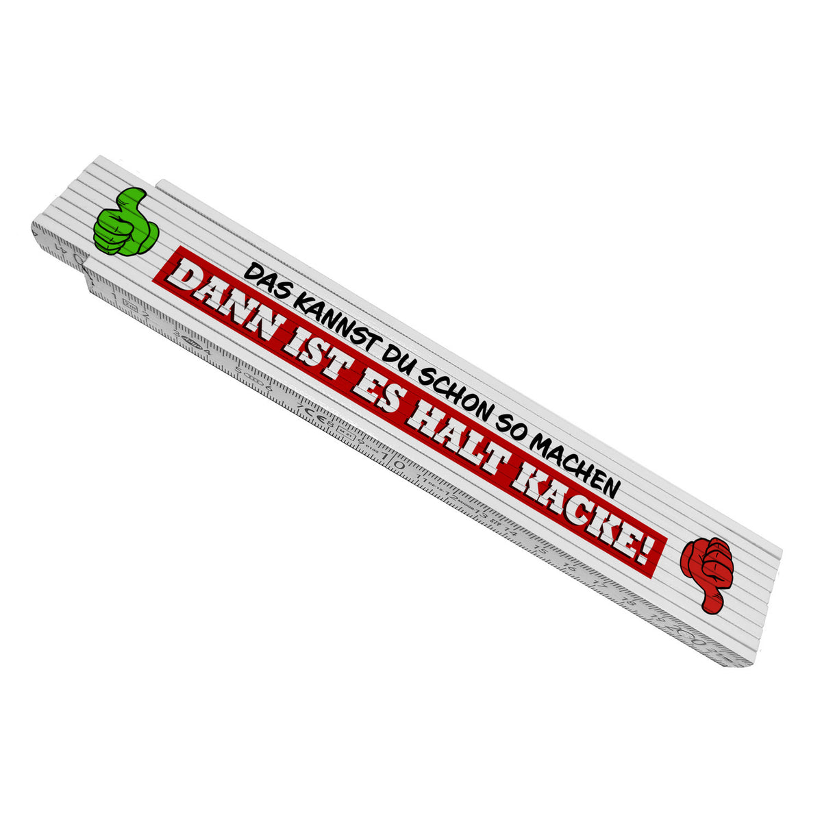 Meterstab aus Holz mit lustigem Spruch - Jetzt kaufen und lachen! – trendaffe.de