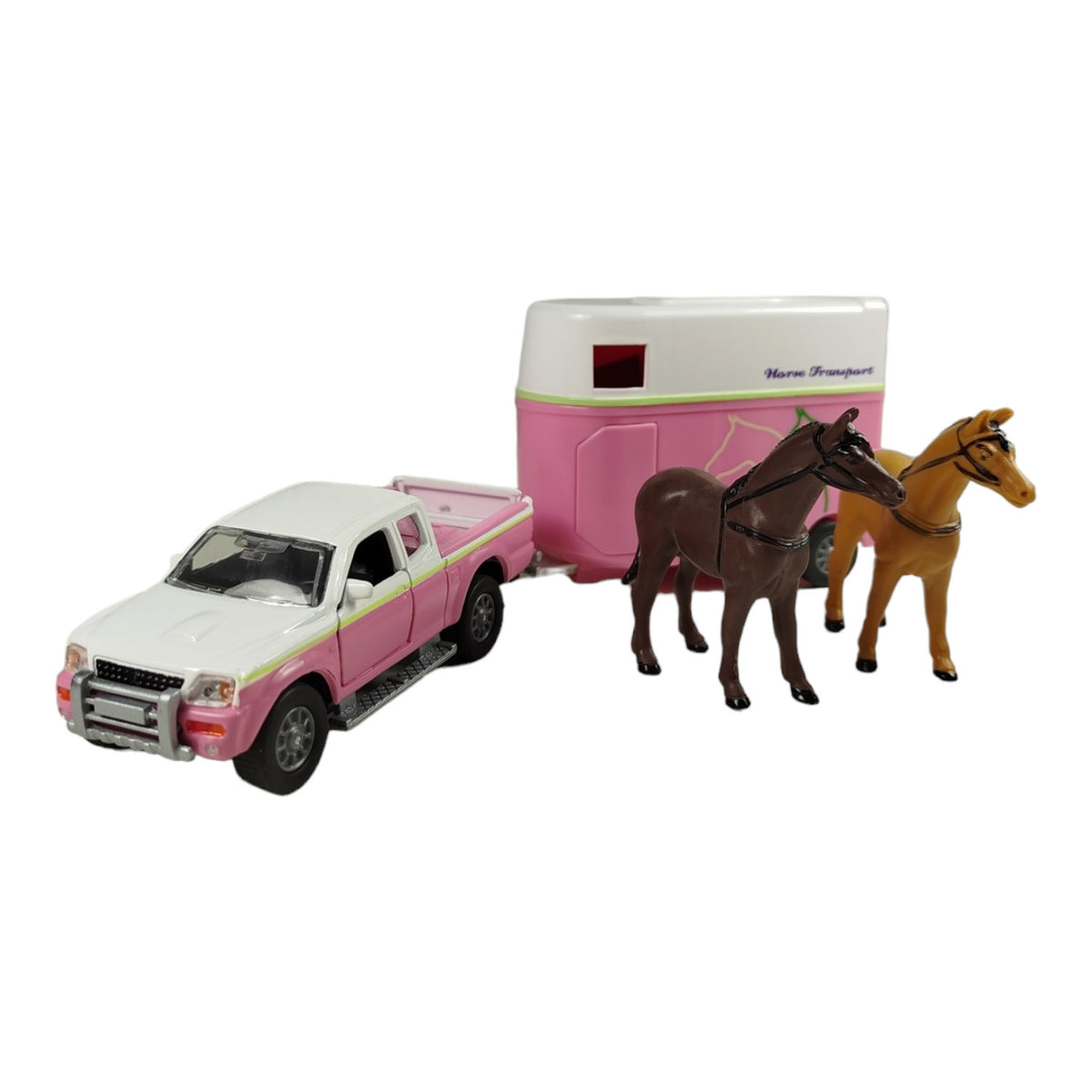Mitsubishi Pickup mit Pferdeanhänger Spielzeugauto mit Pull Back Motor ...