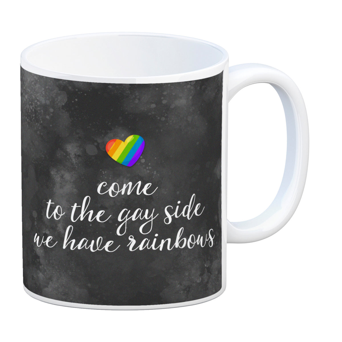 Kaffeebecher Come to the Gay Side - Jetzt kaufen und Regenbogenfarben ...