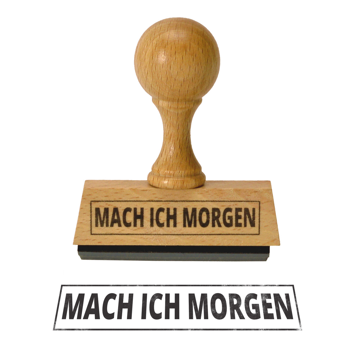 Mach Morgen Glücklich: Holzstempel als Geschenk zum neuen Job - Stempel ...