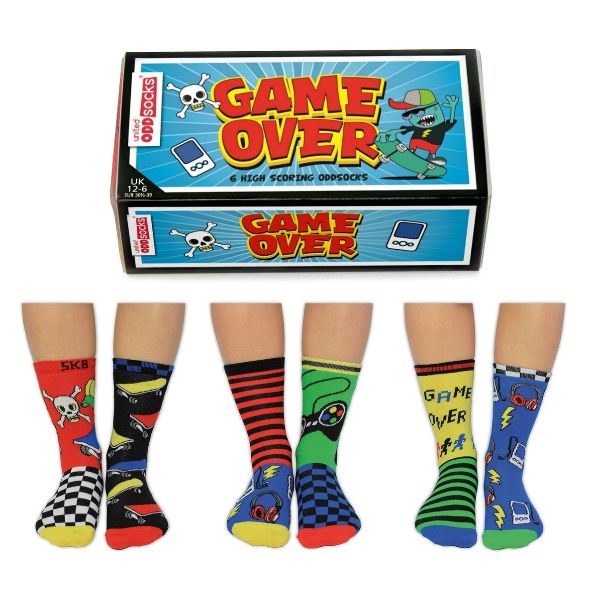 Game Over Oddsocks Socken: 6er Set in bunten Farben - Jetzt kaufen und ...