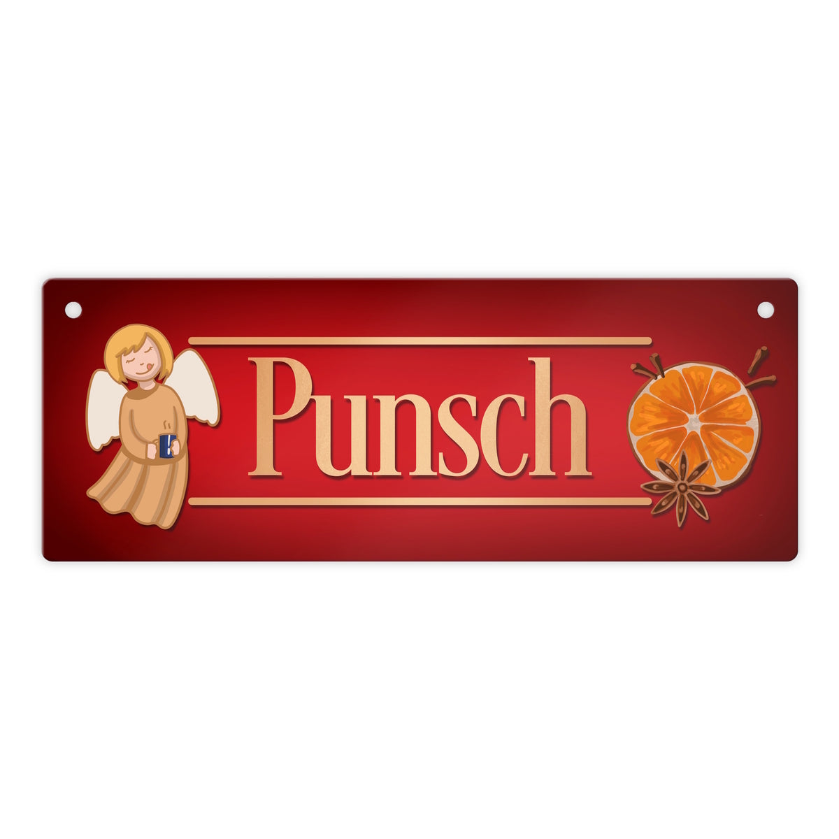 Punsch Metallschild: Weihnachtsstimmung für deinen Glühweinstand ...