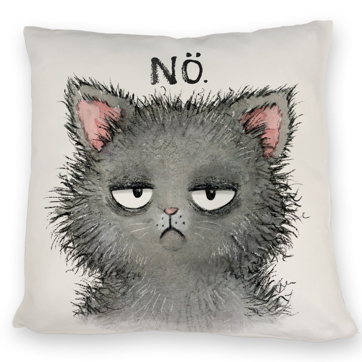 Genervte Katze Kissen mit Spruch Nö: Jetzt kaufen und verschenken ...